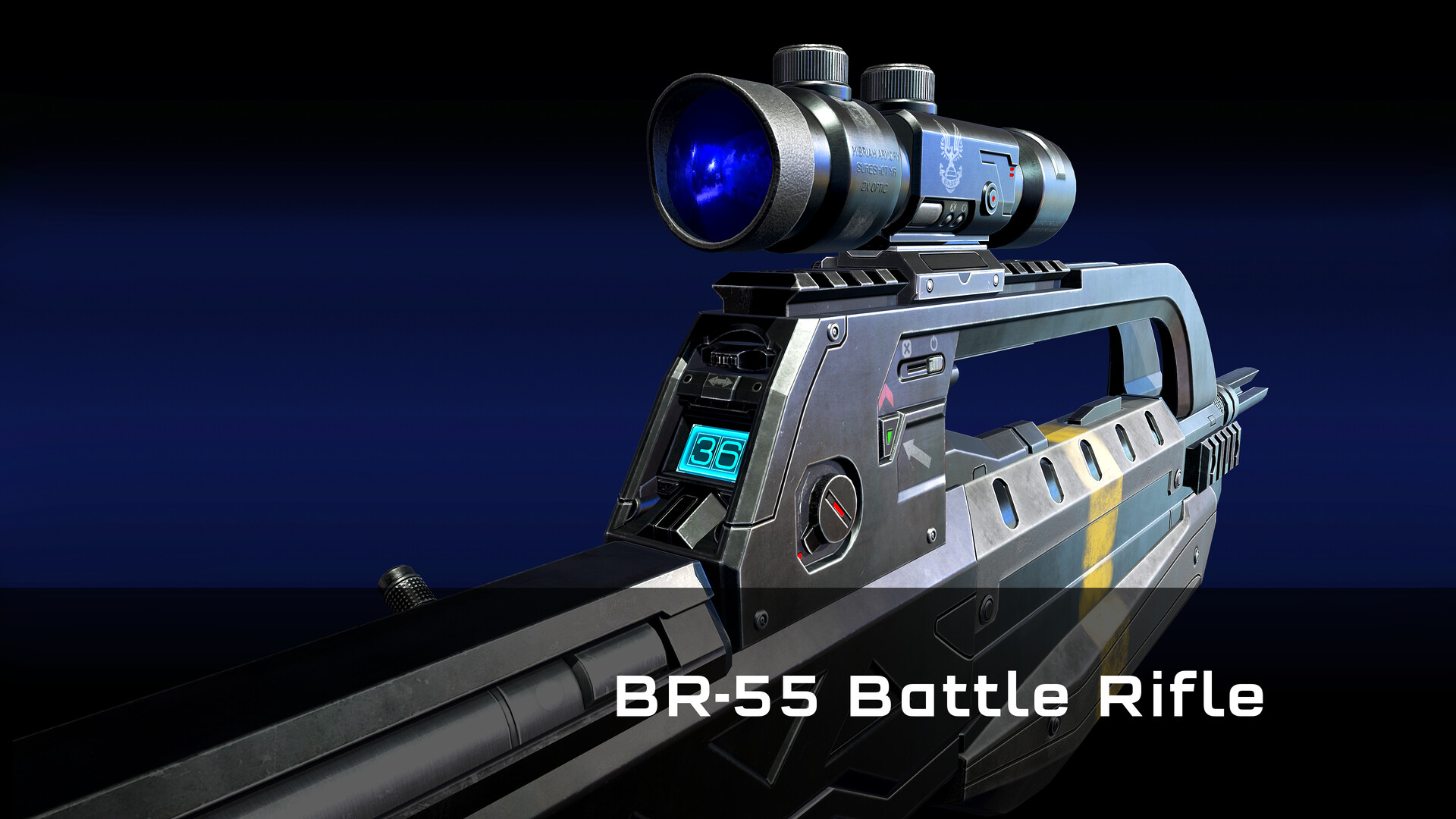 ArtStation - Halo BR-55 Battle Rifle