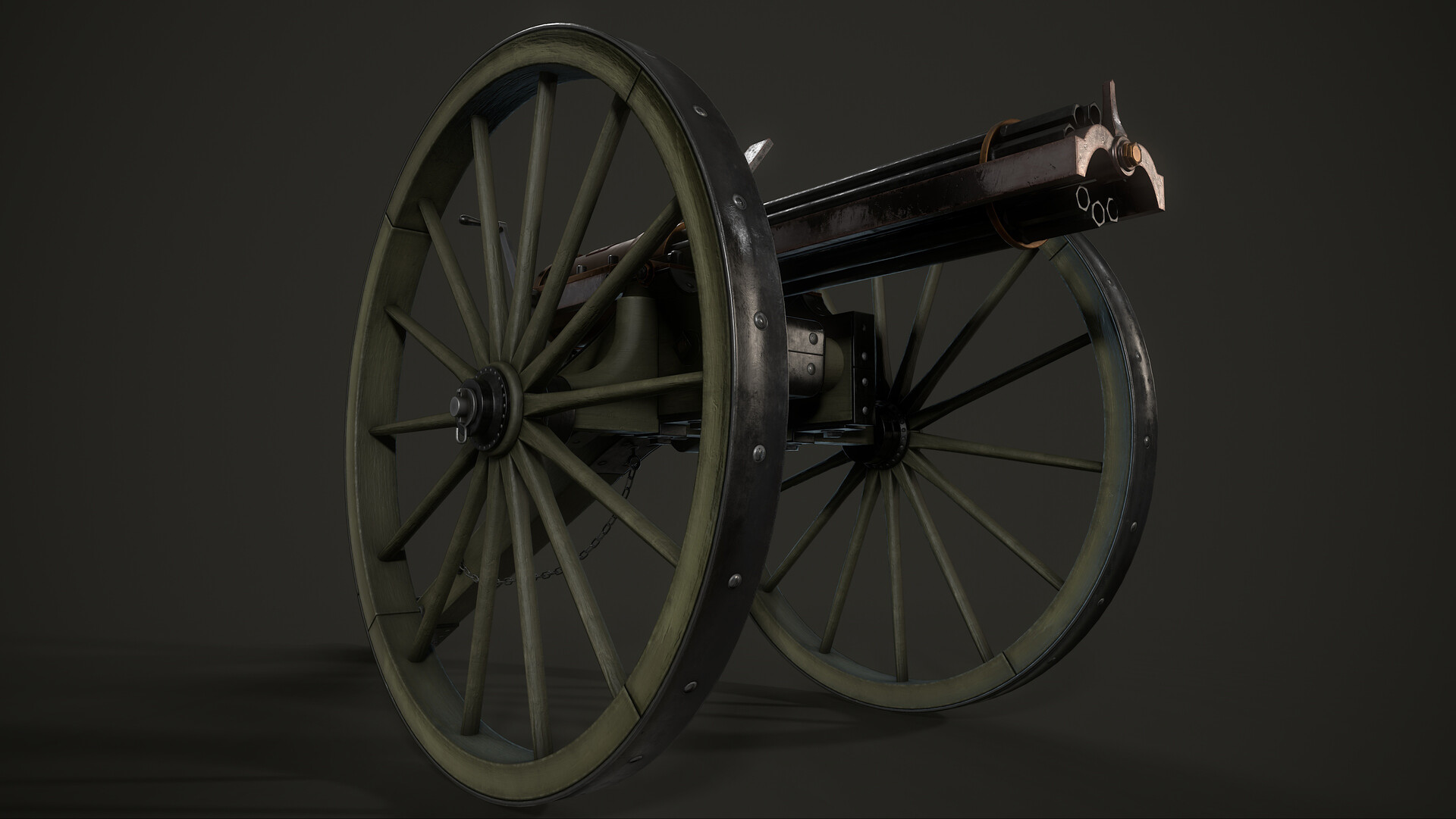 ArtStation - 1865 Colt Gatling Gun