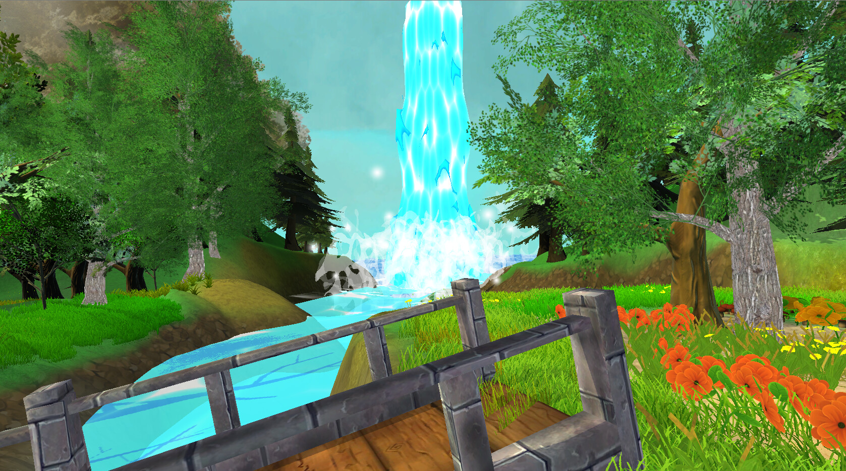 ArtStation - Unity Universal RP render cartoon Scenes waterfall and water