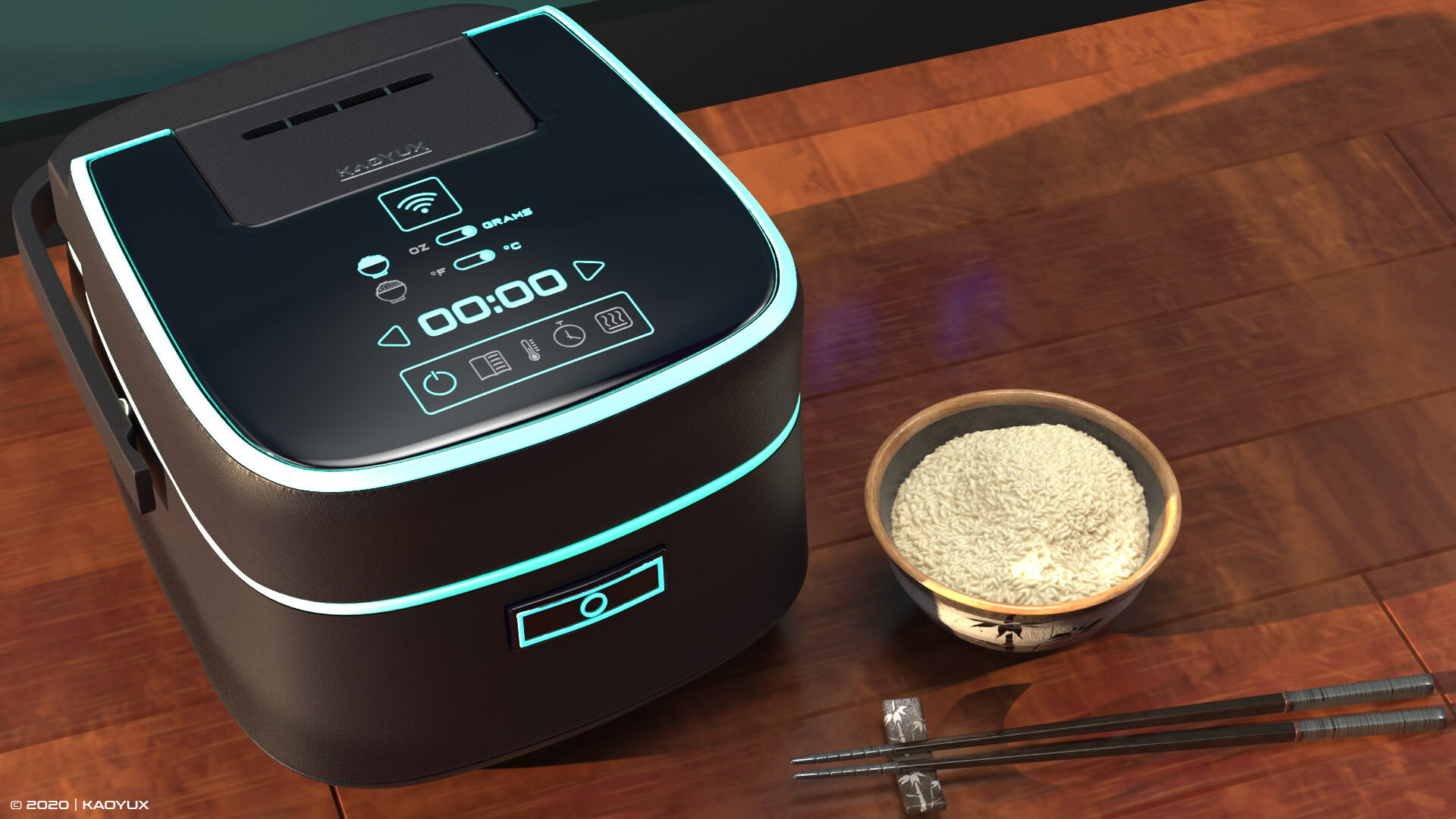ArtStation - 3D Modern Japanese Rice Cooker + Marmoset Viewer