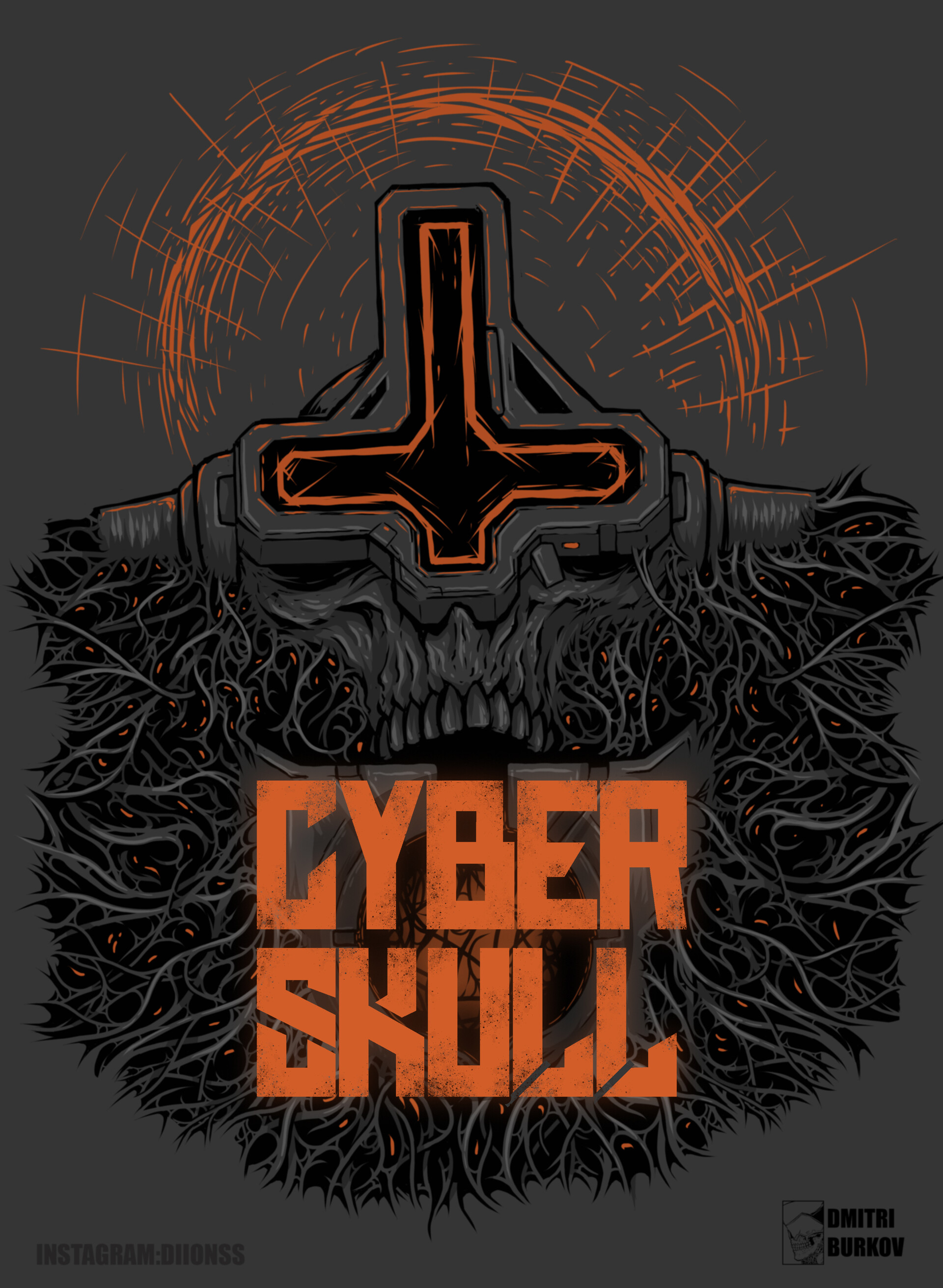 ArtStation - Cyber skull №4