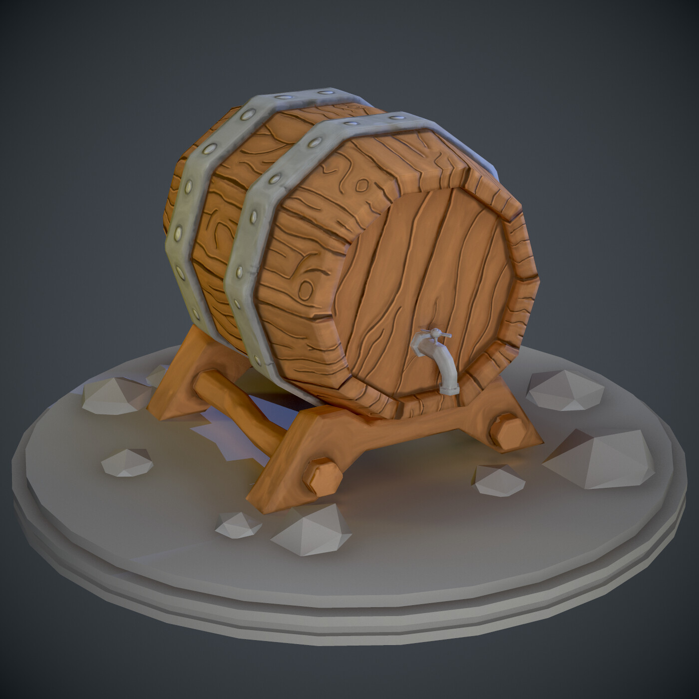 ArtStation - Stylized Wine Barrel