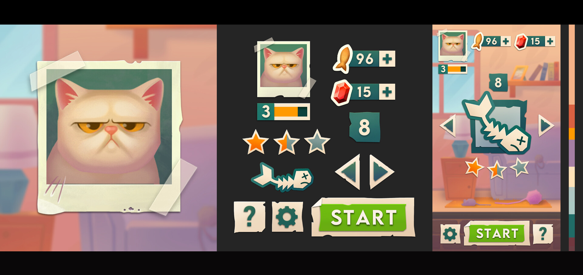 ArtStation - Bored cat UI screen