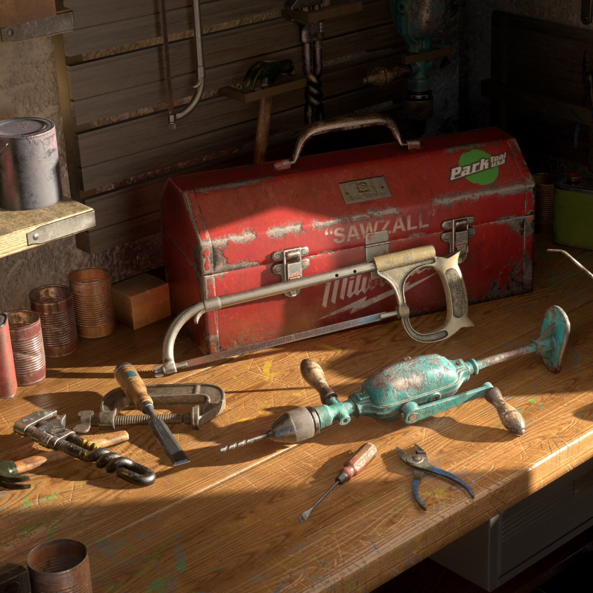 ArtStation - Workbench Diorama