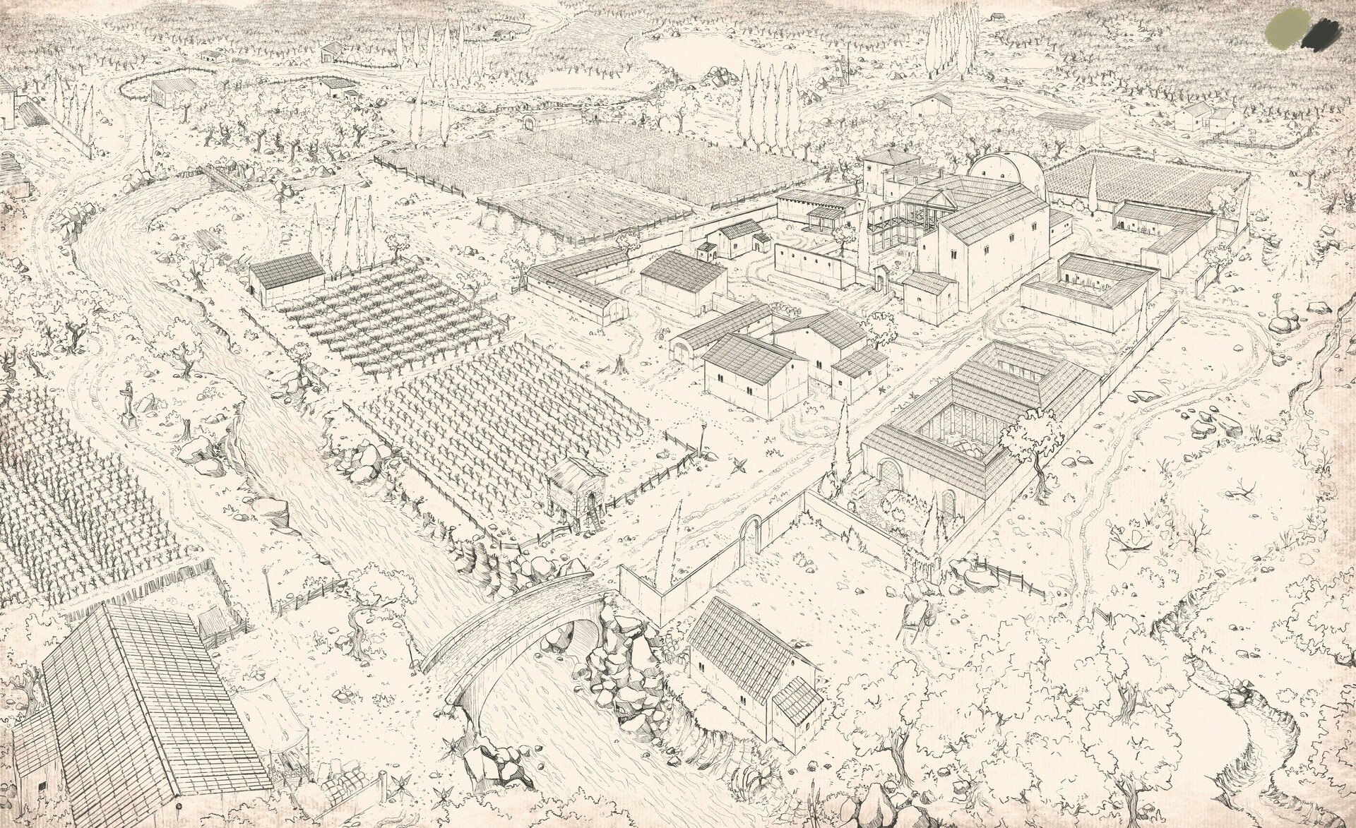 ArtStation - Countryside Roman Village