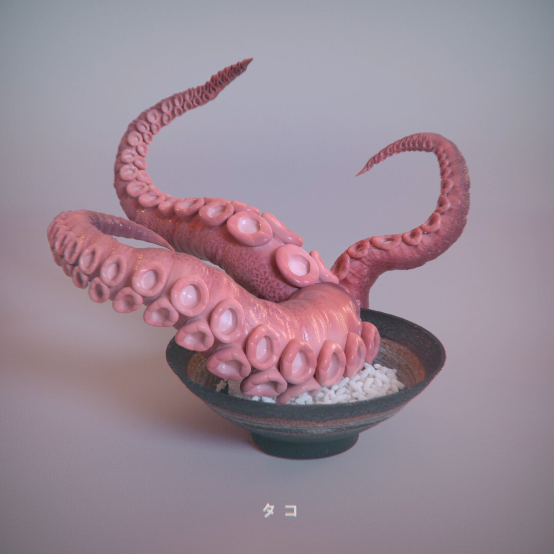 ArtStation - Octopus/Tako texture and model