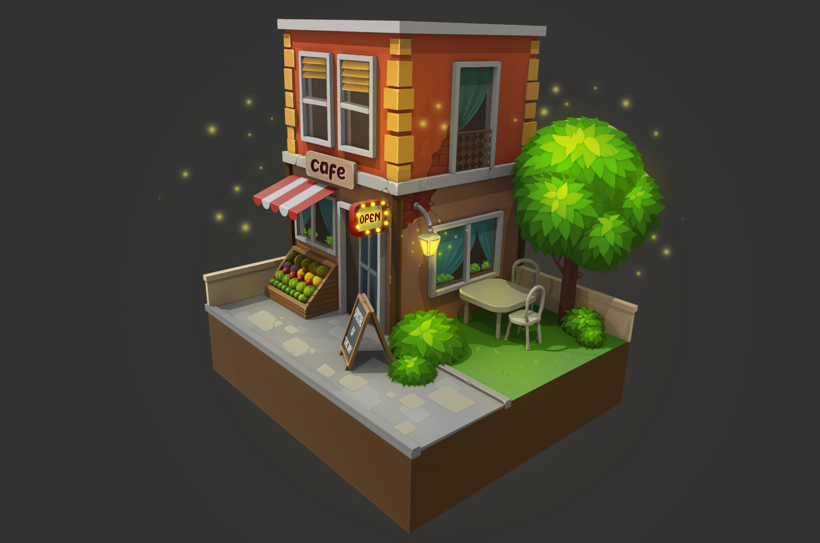 ArtStation - Casual style cafe