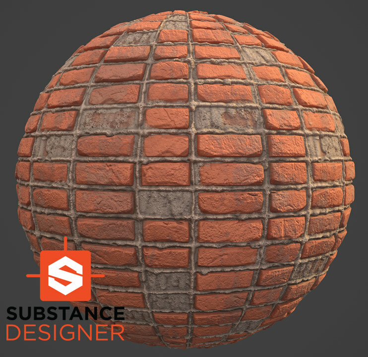 ArtStation - Brick Wall - Substance Designer