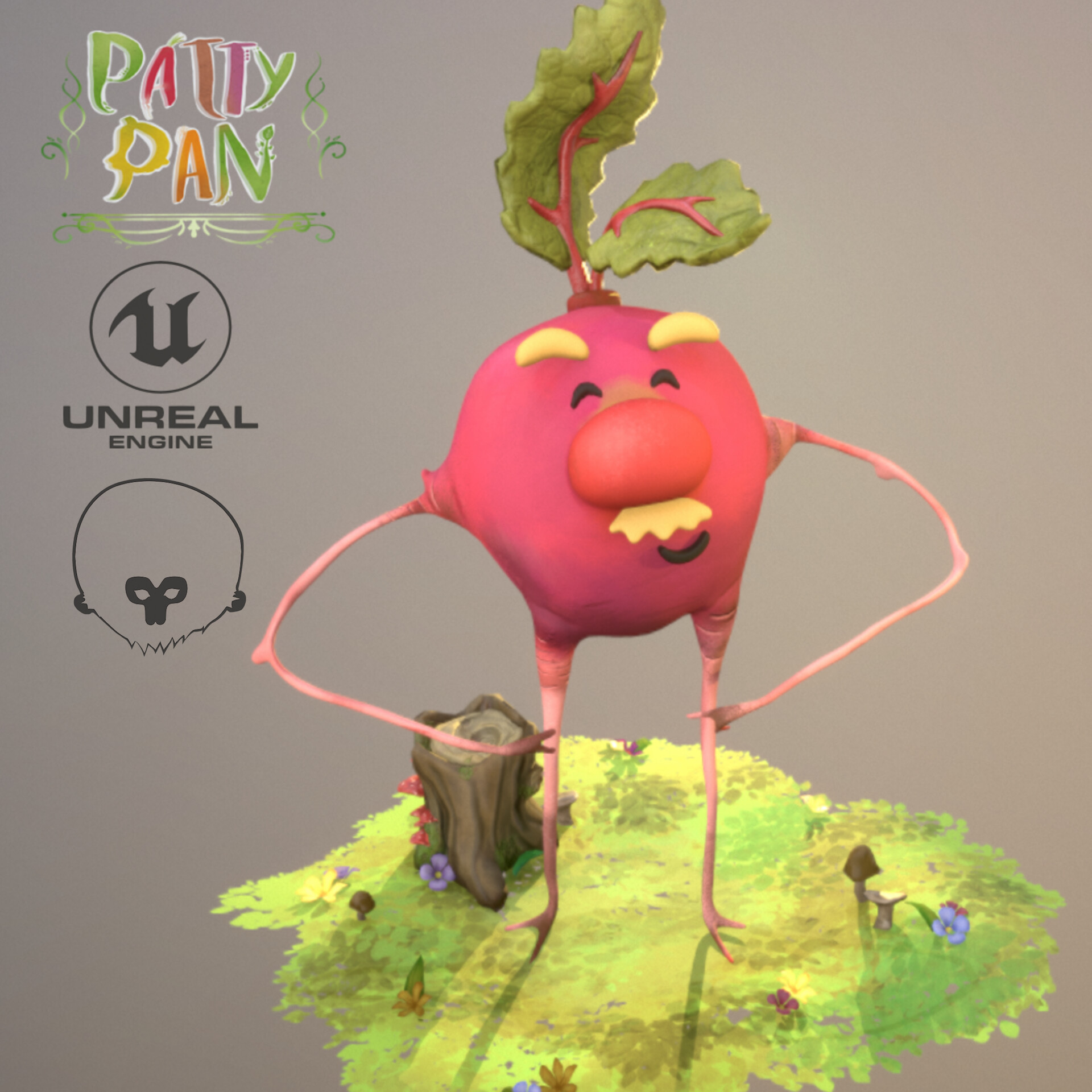 ArtStation - Patty Pan: Radish Man Character