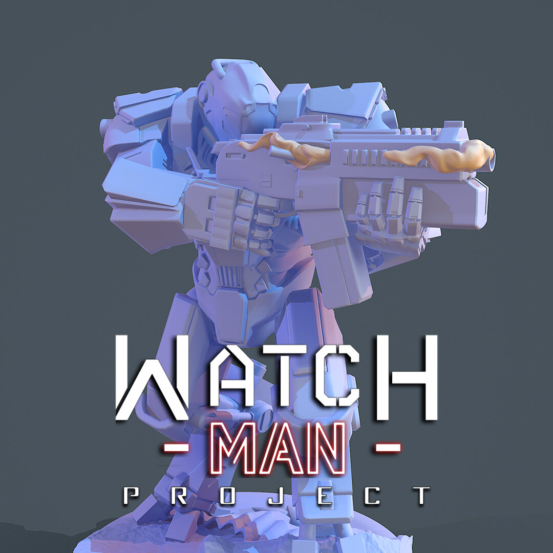 ArtStation - Watchman Project - Agent armor miniature