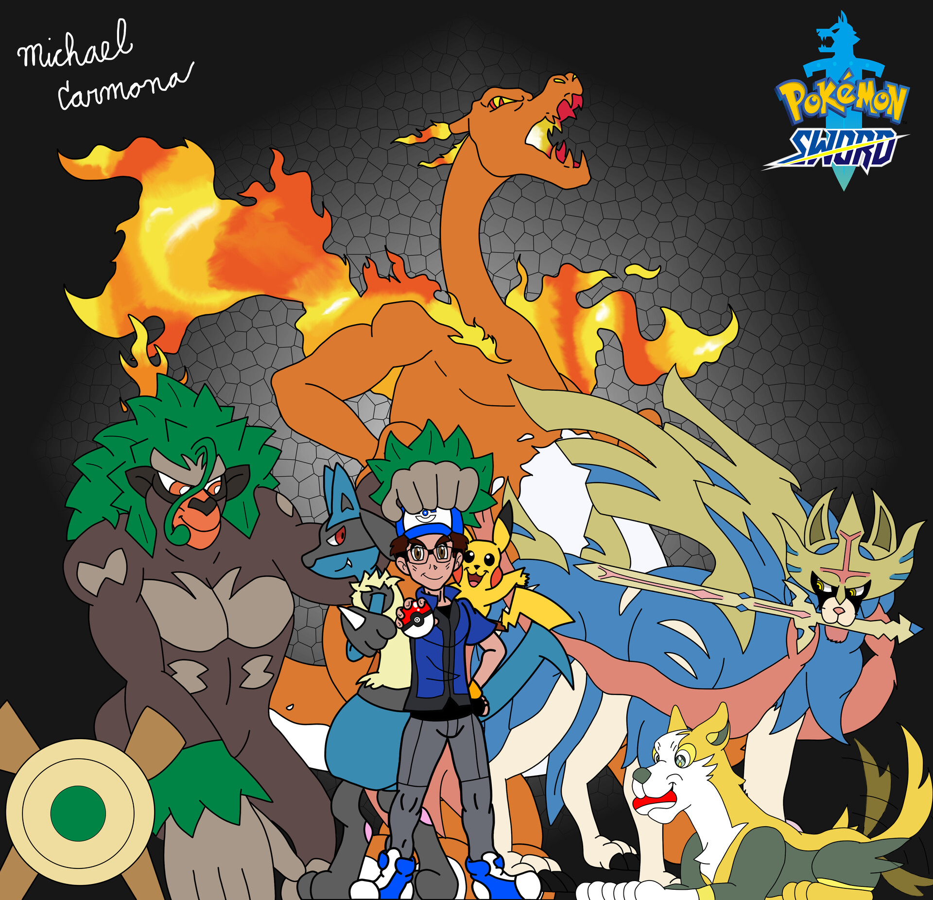 ArtStation - My Pokemon Sword Team