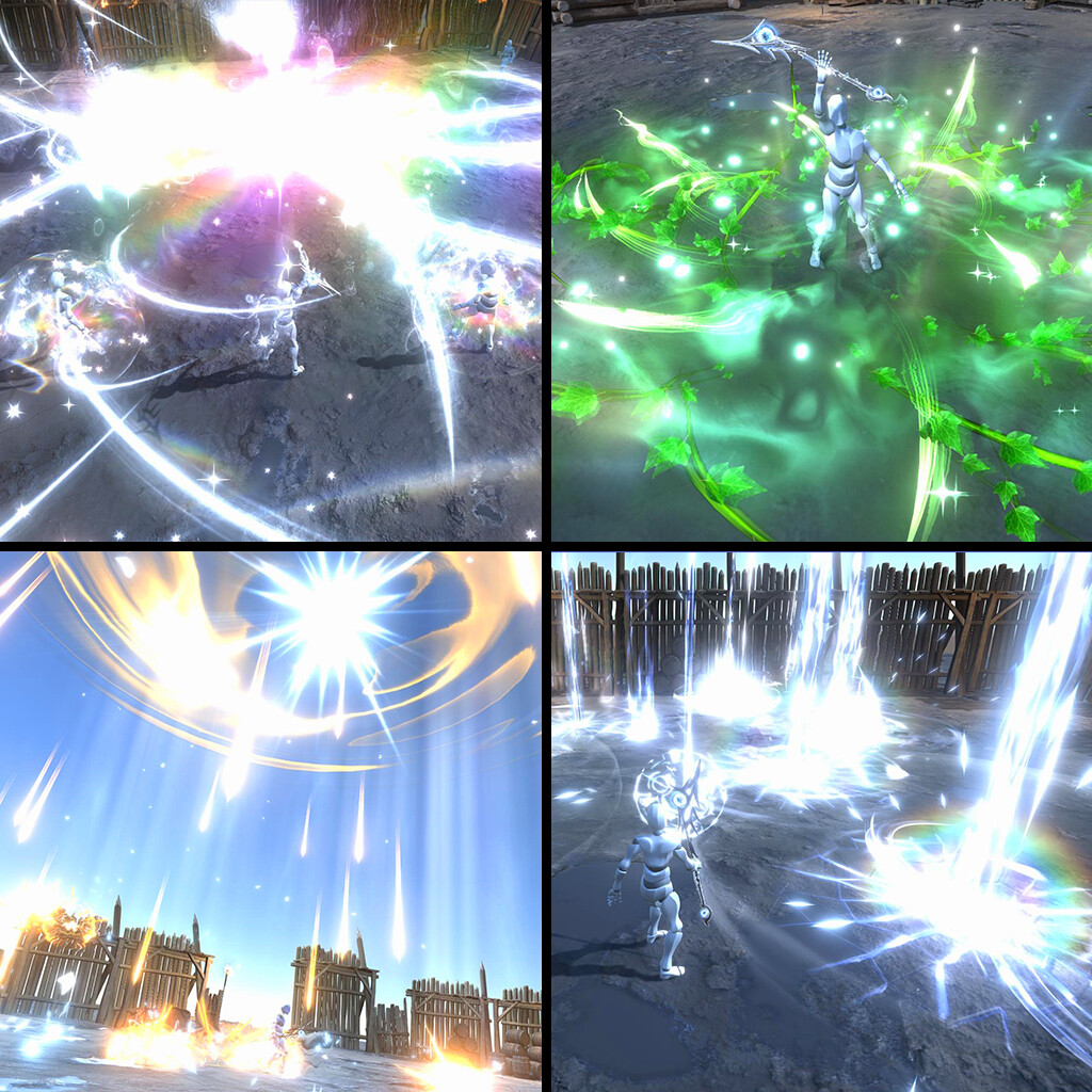 ArtStation - Game VFX: White mage spells