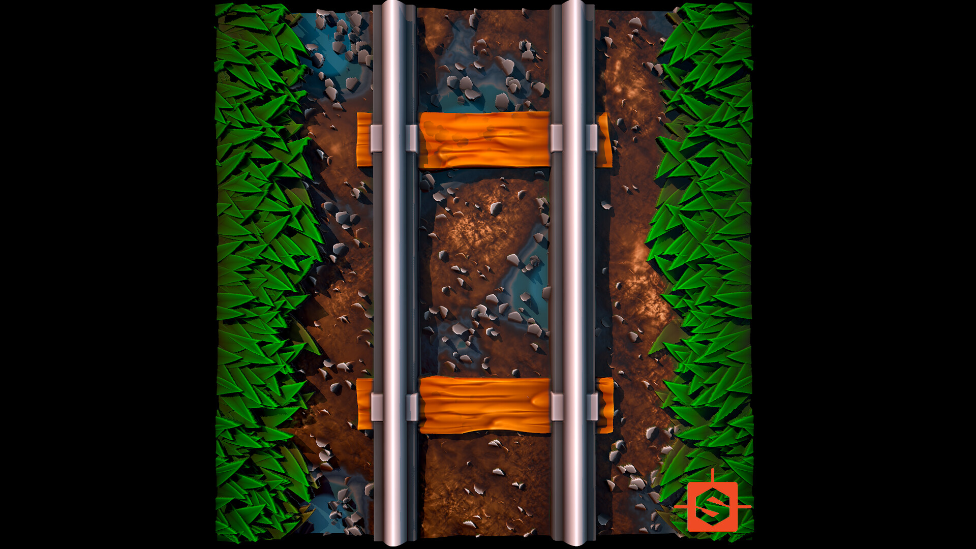 ArtStation - Stylized Train Track - Substance Designer