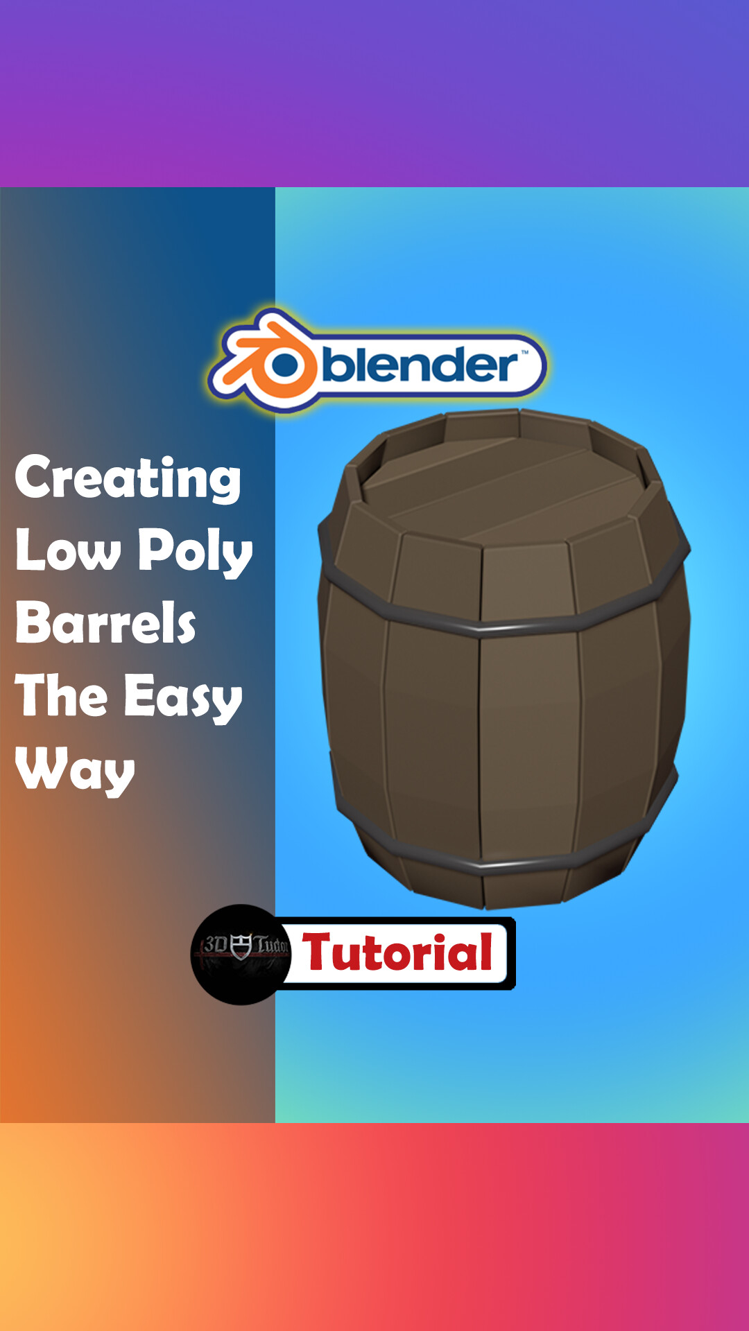 ArtStation - Building a low poly barrel in under 5 minutes.