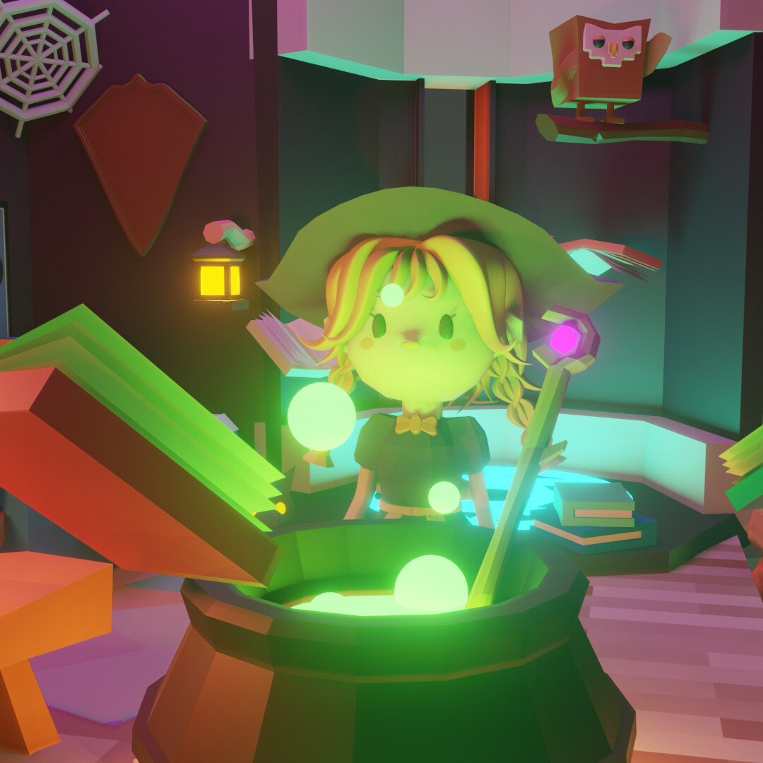 ArtStation - Witch's magic learning