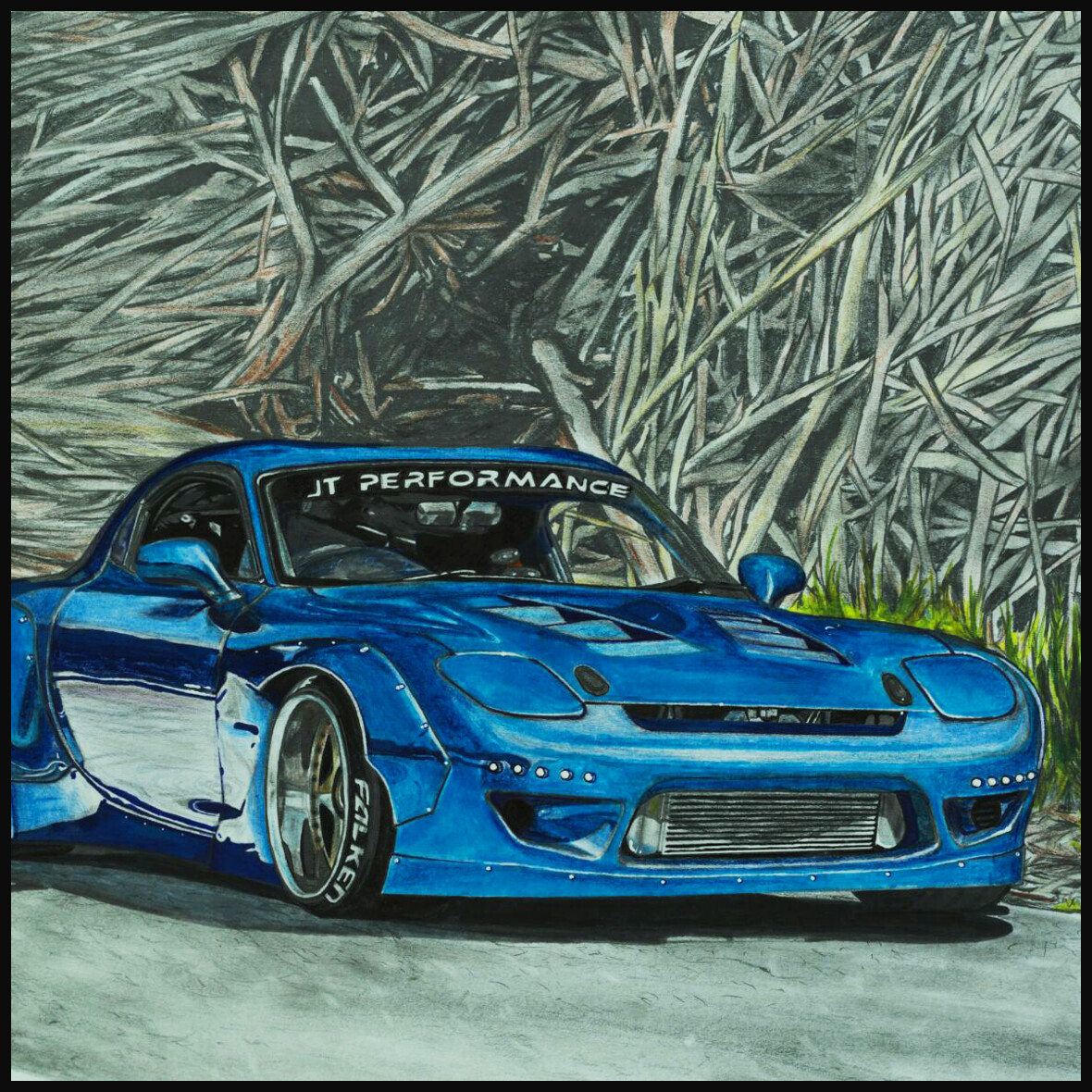 ArtStation - Mazda RX-7 Rocket Bunny