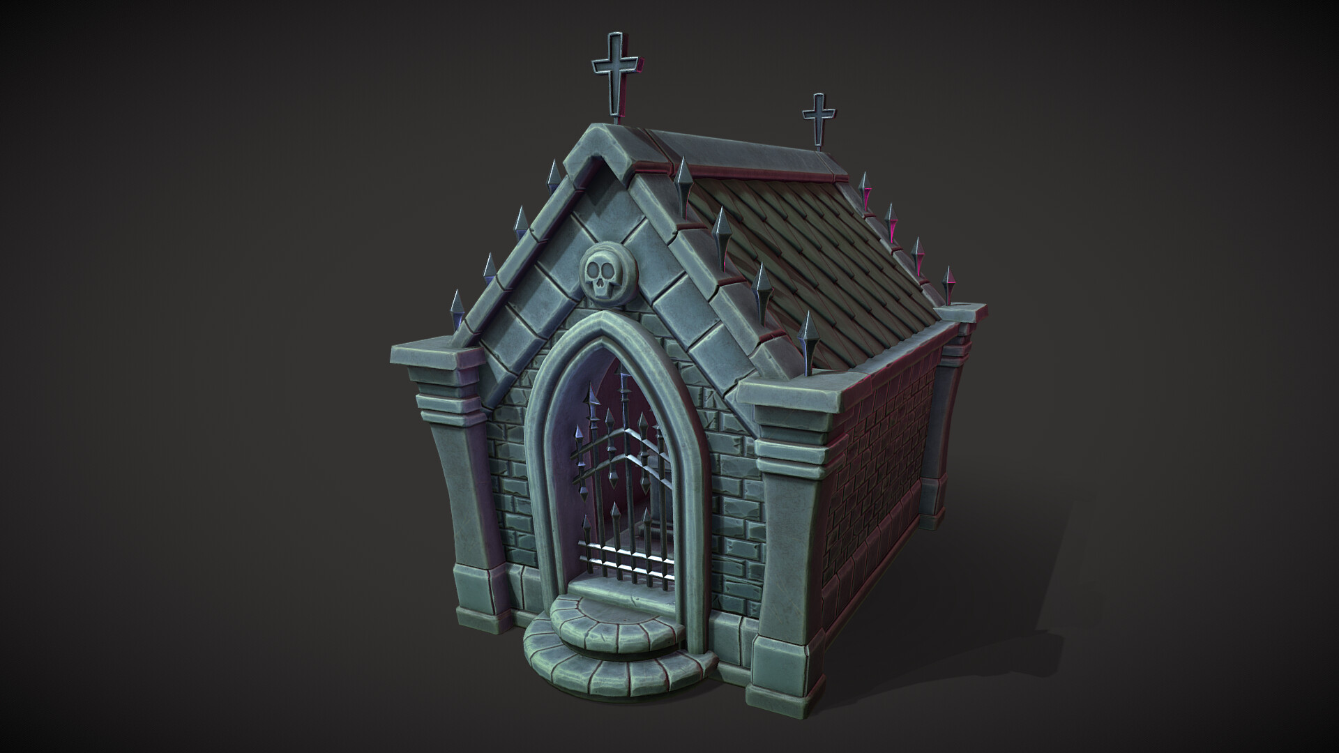 ArtStation - Stylised Crypt and Gravestones