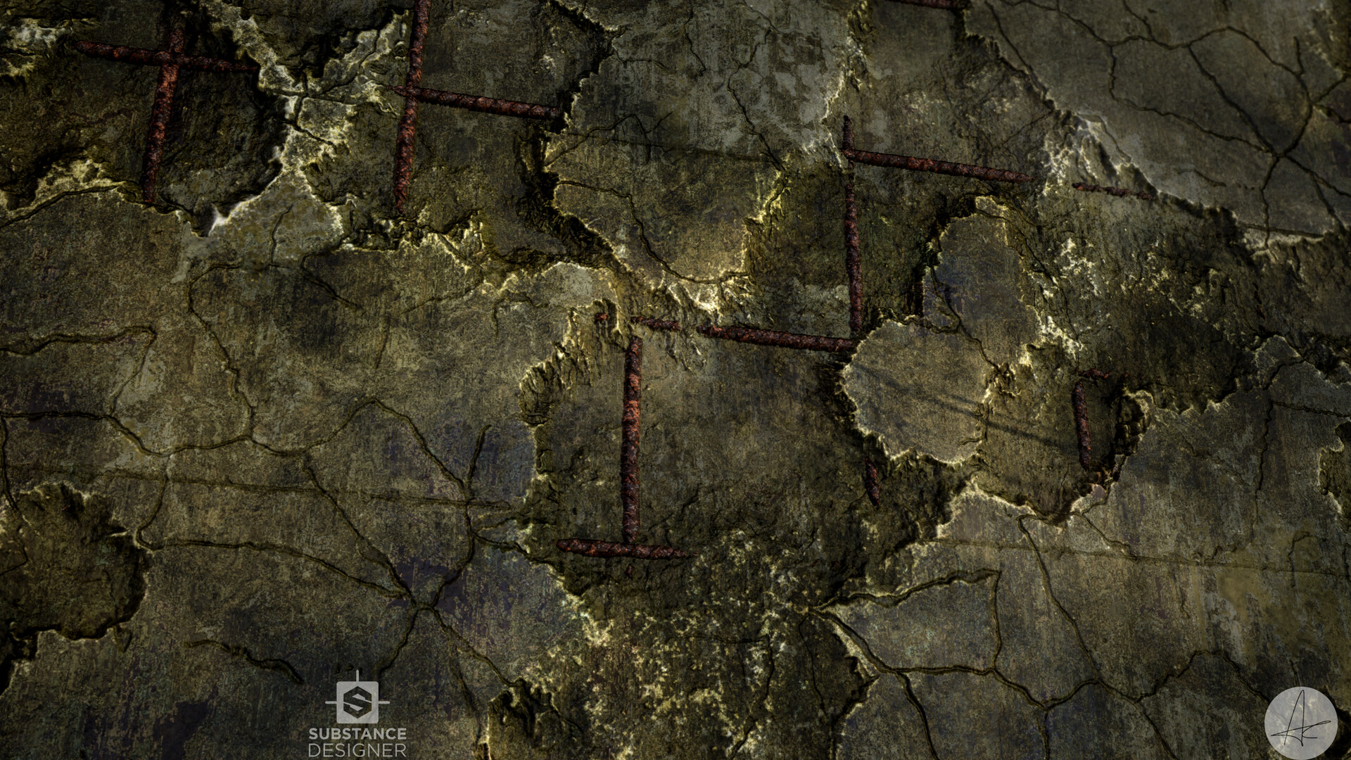 ArtStation - Broken Wall / Substance Designer
