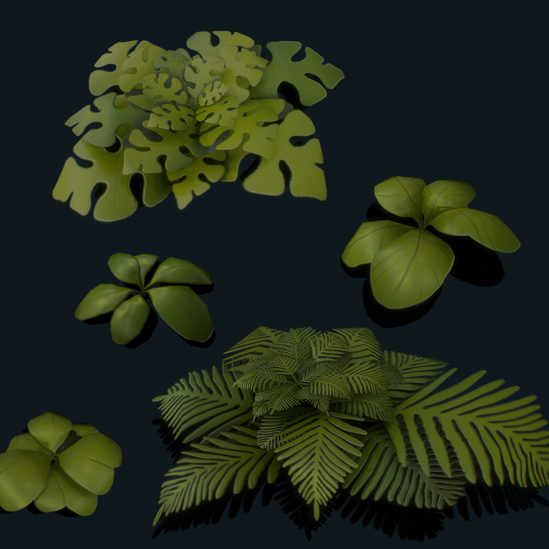ArtStation - Stylized plants pack