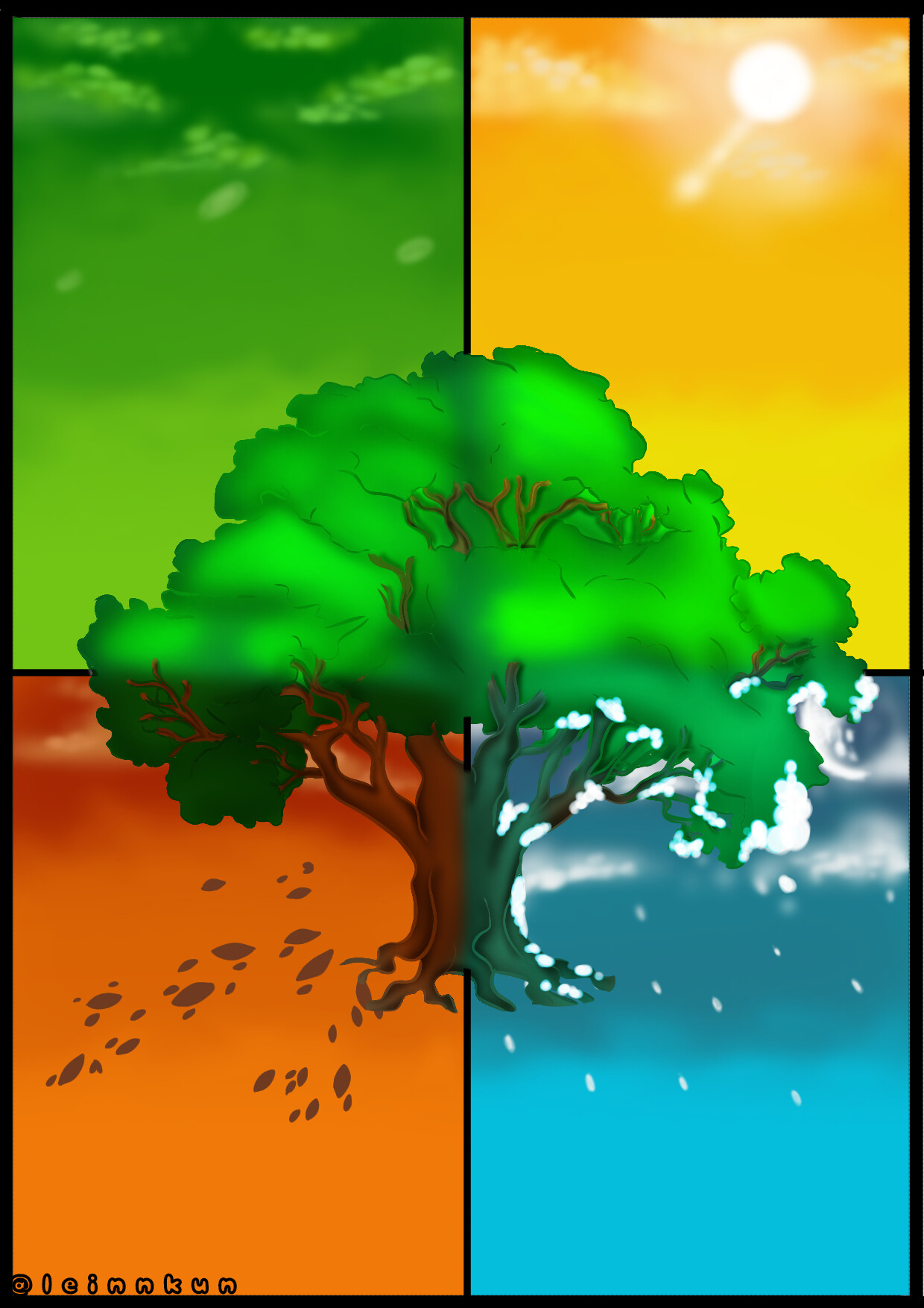 ArtStation - NATURE IN 4 SEASONS