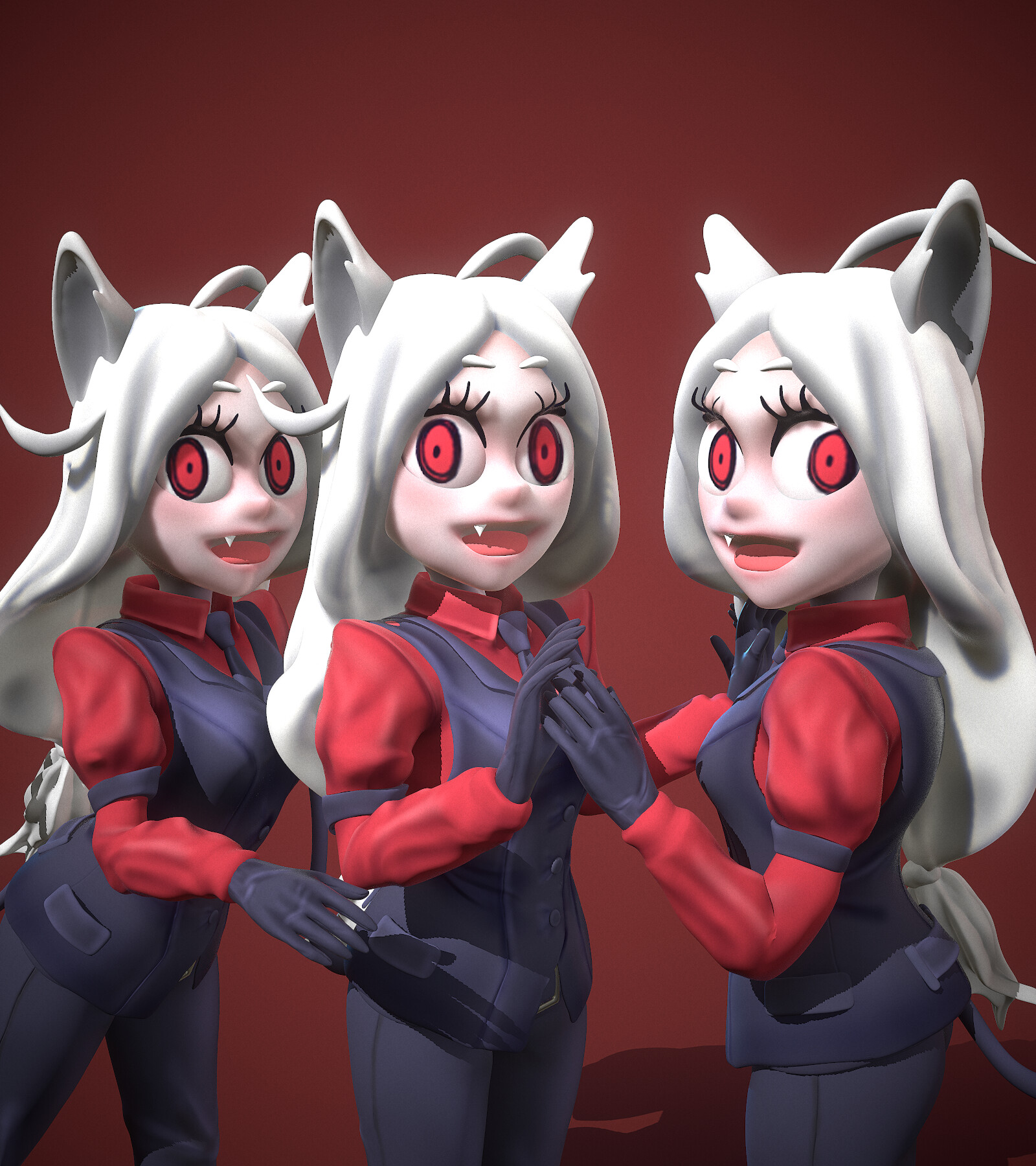 ArtStation - Helltaker - Cerberus, the Triple Demon