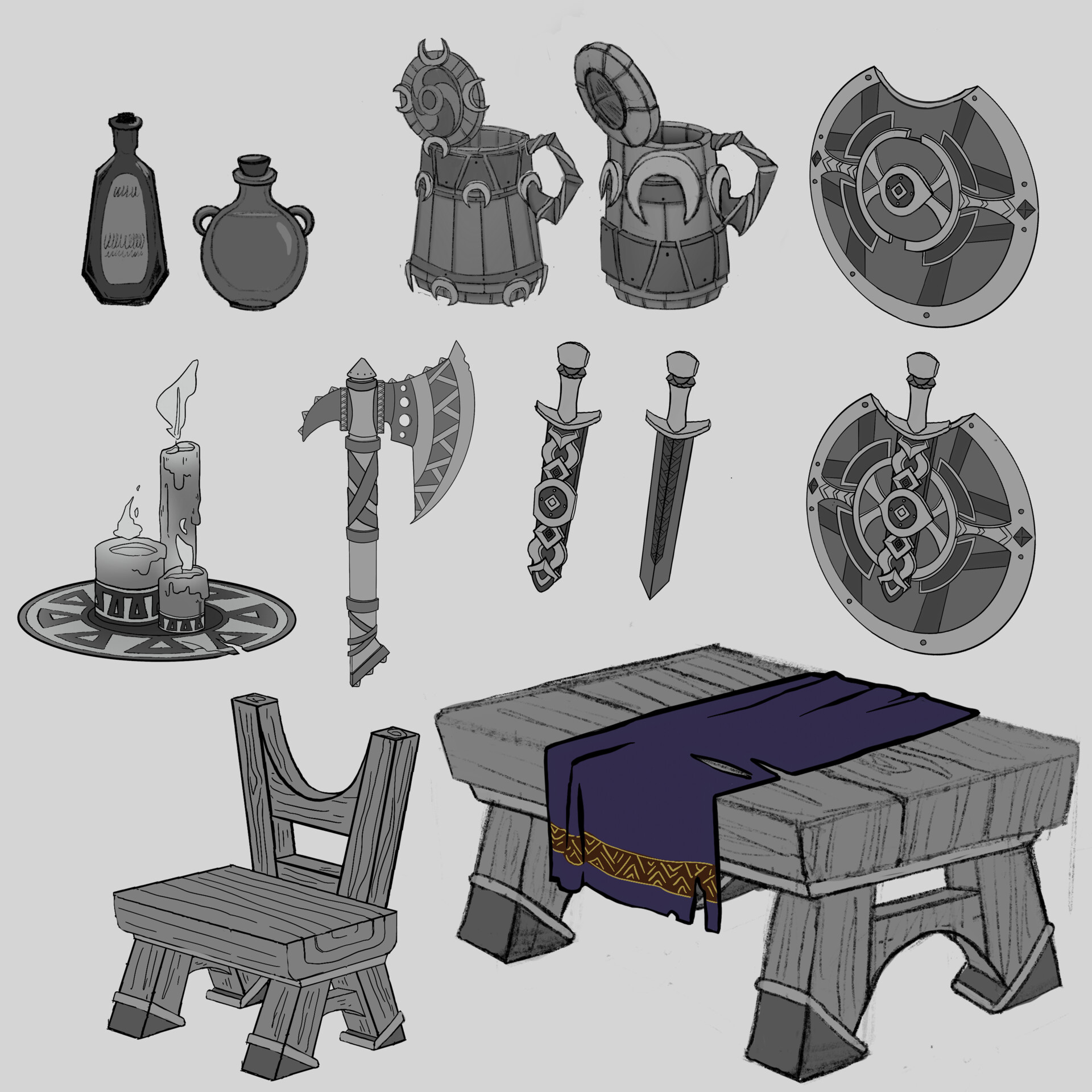 ArtStation - Viking Tavern props