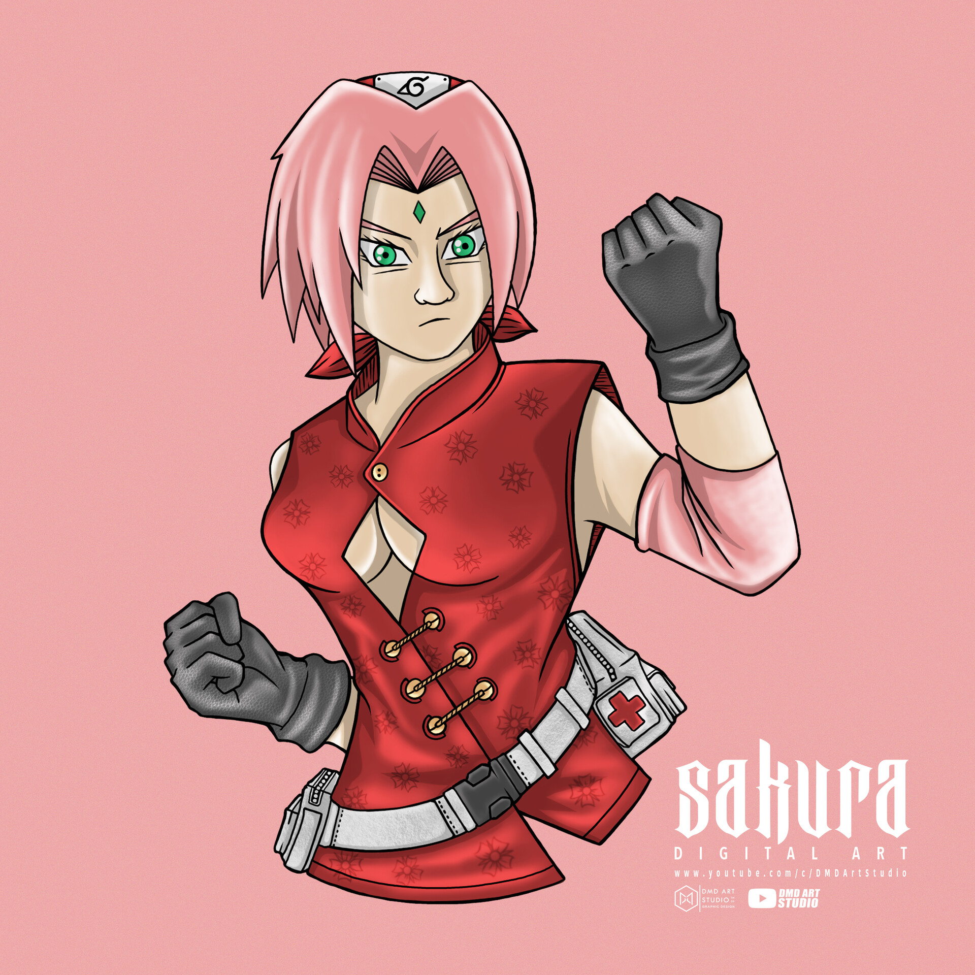 DMD Art Studio - Haruno Sakura Digital Art