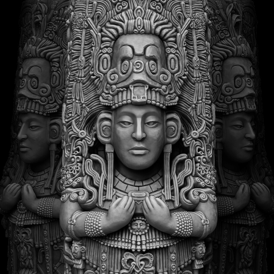 ArtStation - Ancient Mayan Statue 3D print model