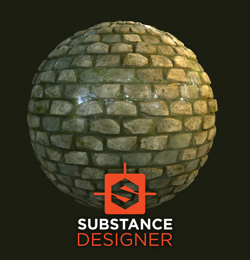 ArtStation - Procedural Substance Material - Stone walk with optional water