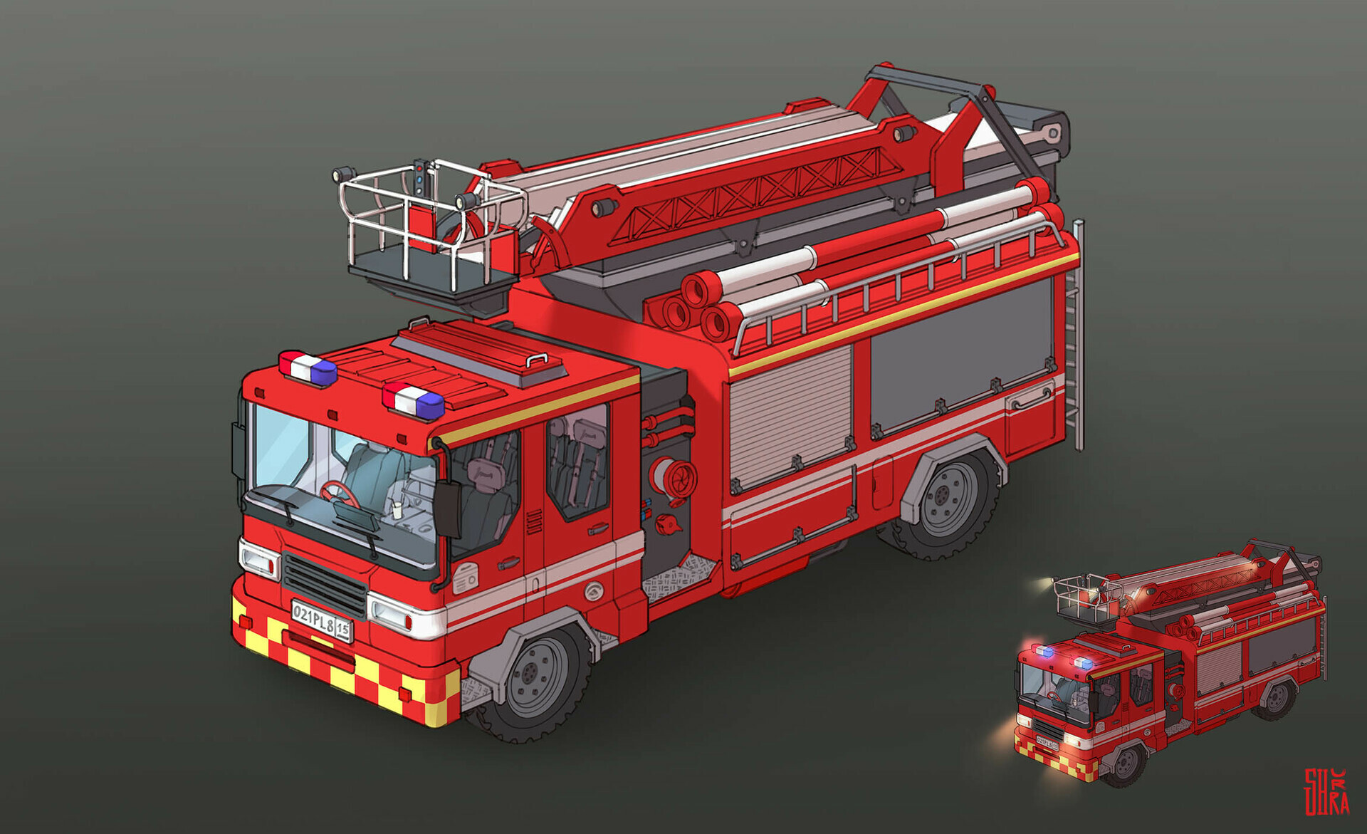 ArtStation - fire trucks concepts