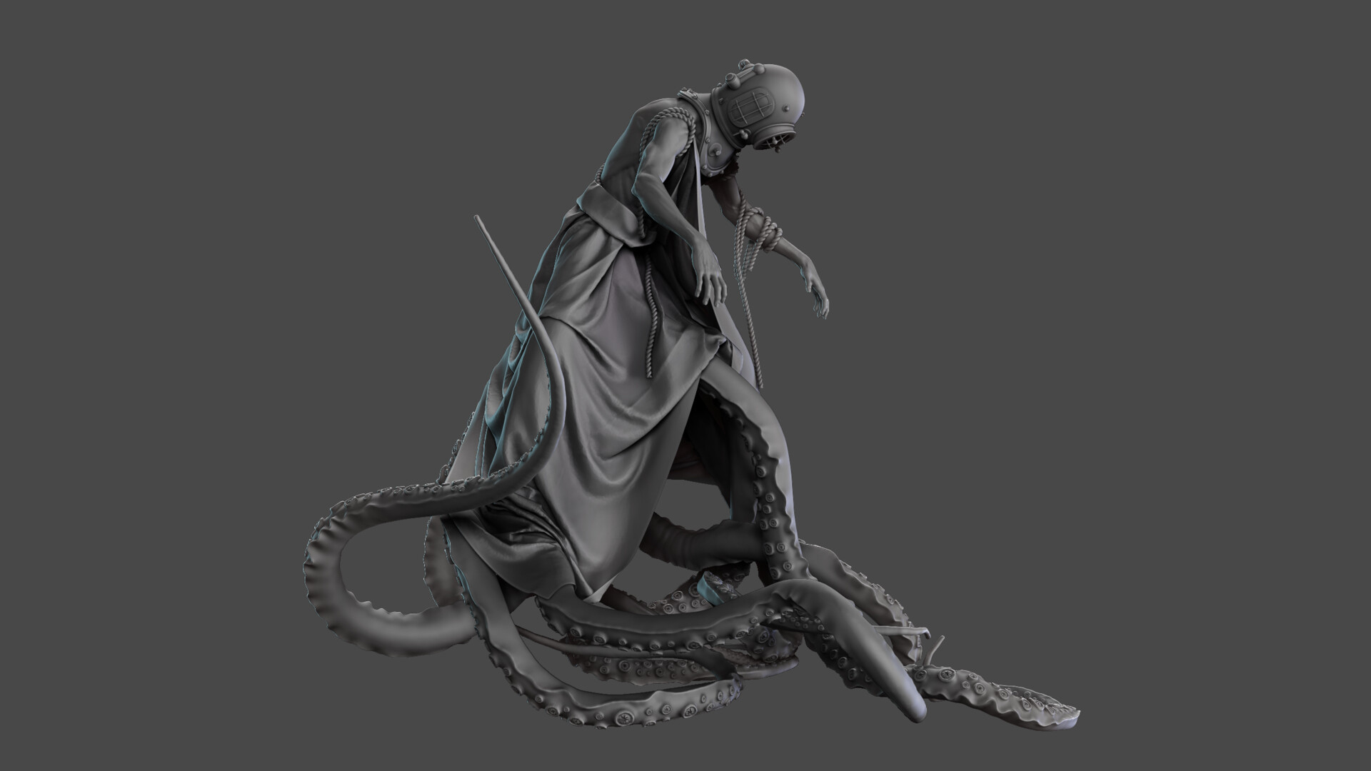 ArtStation - Drowner - sculpt