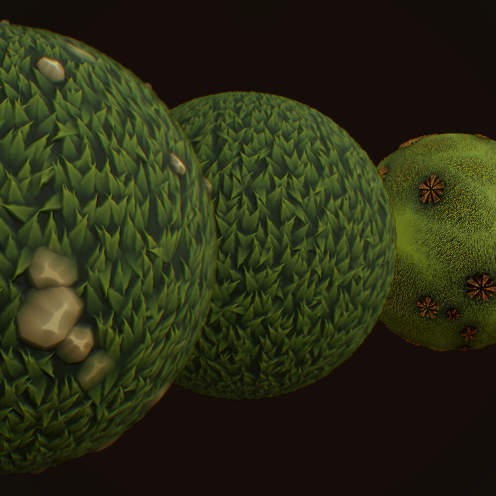 ArtStation - Procedural Stylized Grass & Moss Materials