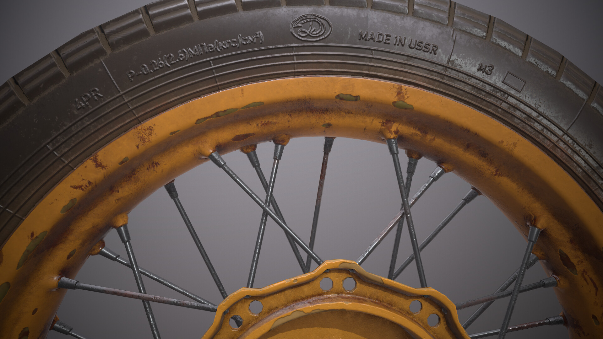 ArtStation - Ural Motocycle Wheel Asset