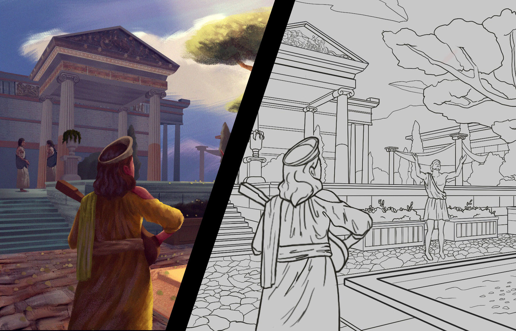 ArtStation - Greek environment concept art