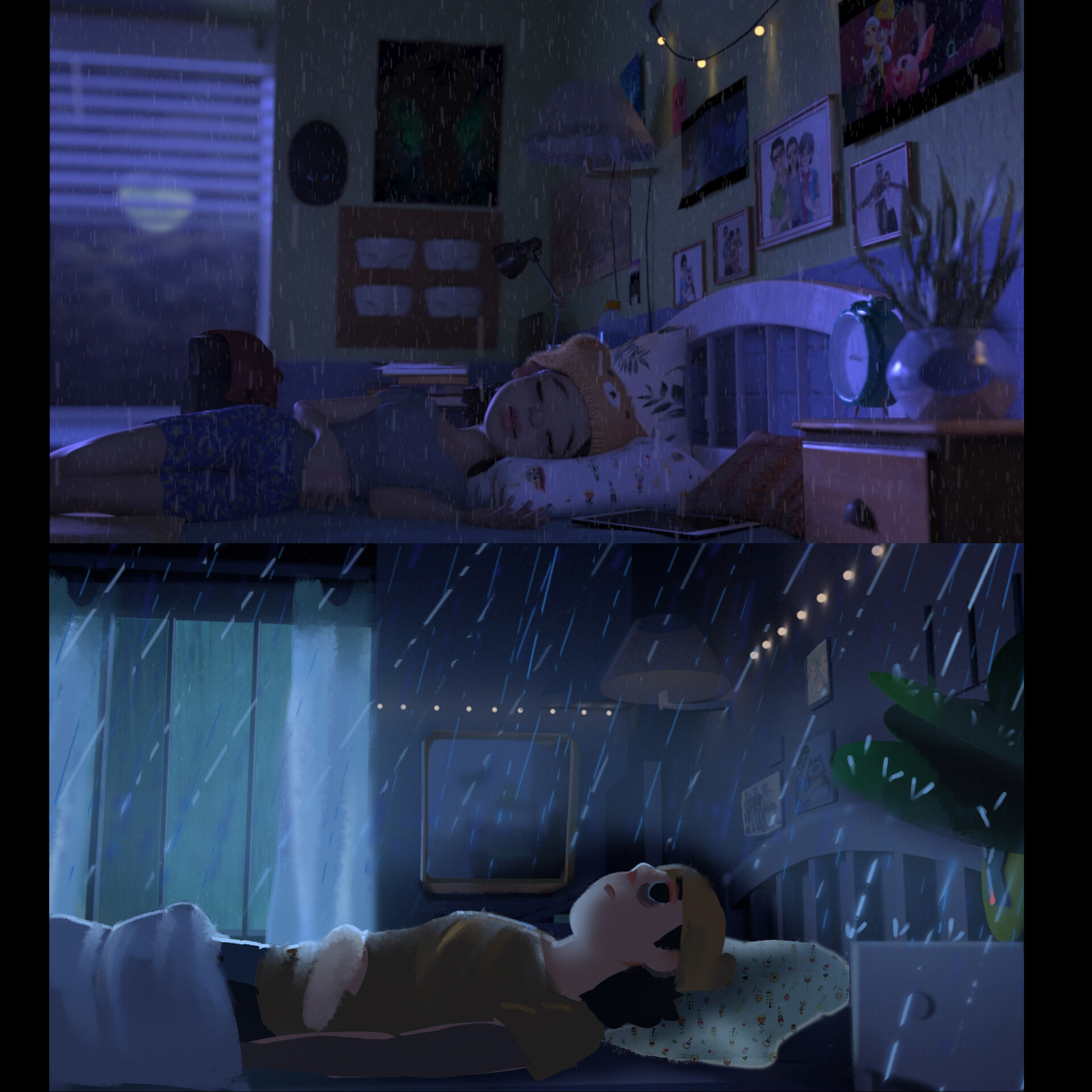 ArtStation - Color Design for animation (How I get myself to SLEEP)