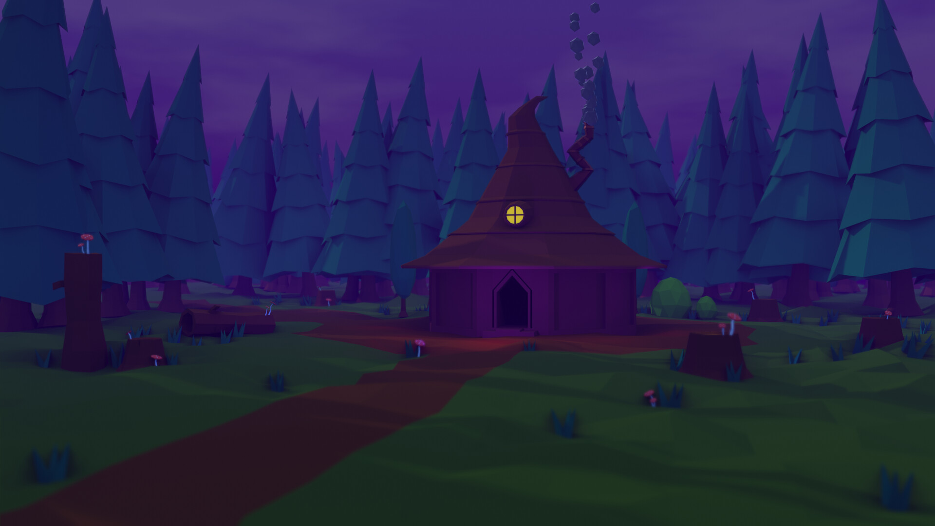 ArtStation - Fantasy "Witch's Shack" 3D-model [Low-poly]