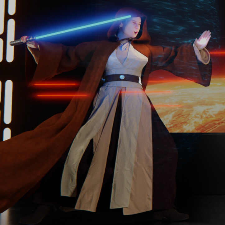 ArtStation - Jedi master stand-off