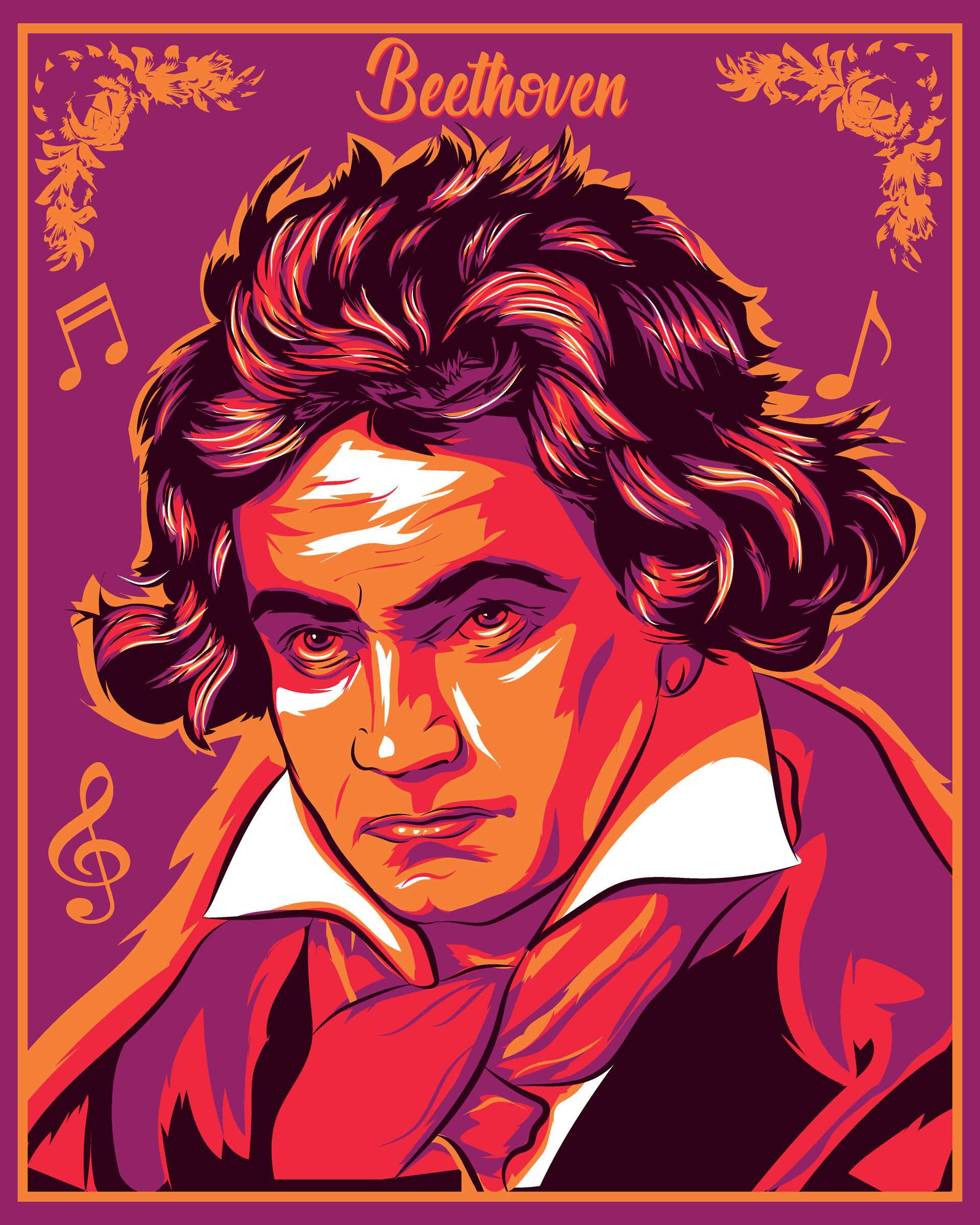 ArtStation - Vector art - Beethoven