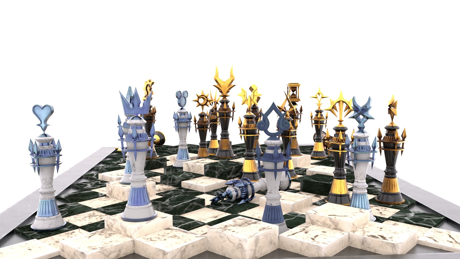 ArtStation - Kingdom Hearts 3 Chess Set