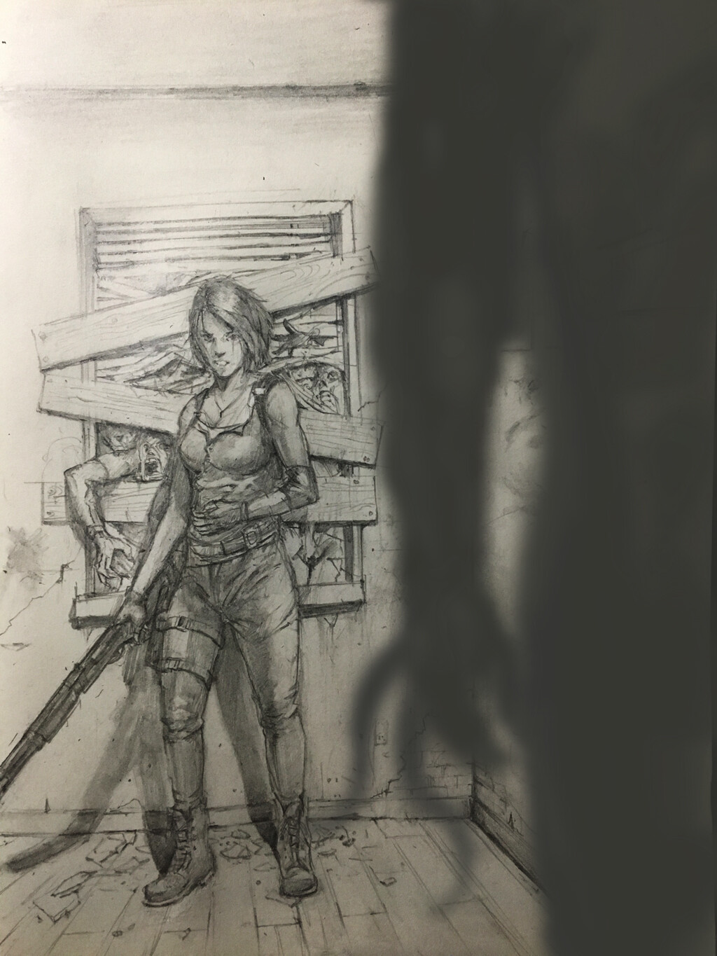 ArtStation - Pencil drawing ，Resident Evil