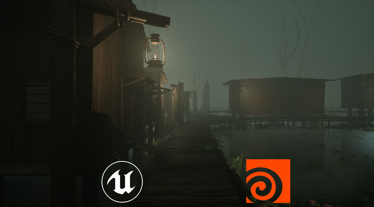 ArtStation - Swamp Town Breakdown