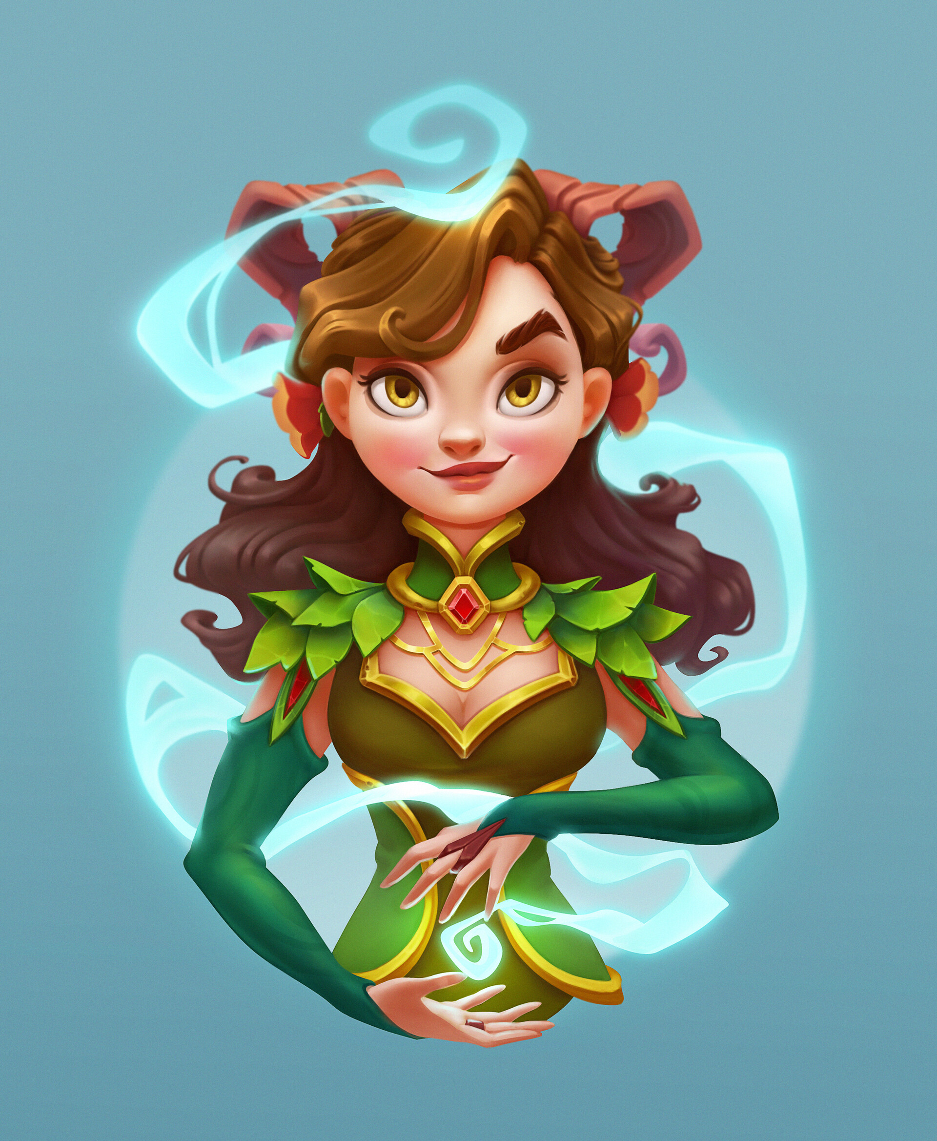 ArtStation - Earth magic girl