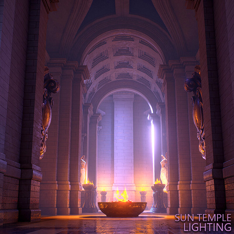 ArtStation - UE4 Lighting Study - Sun Temple