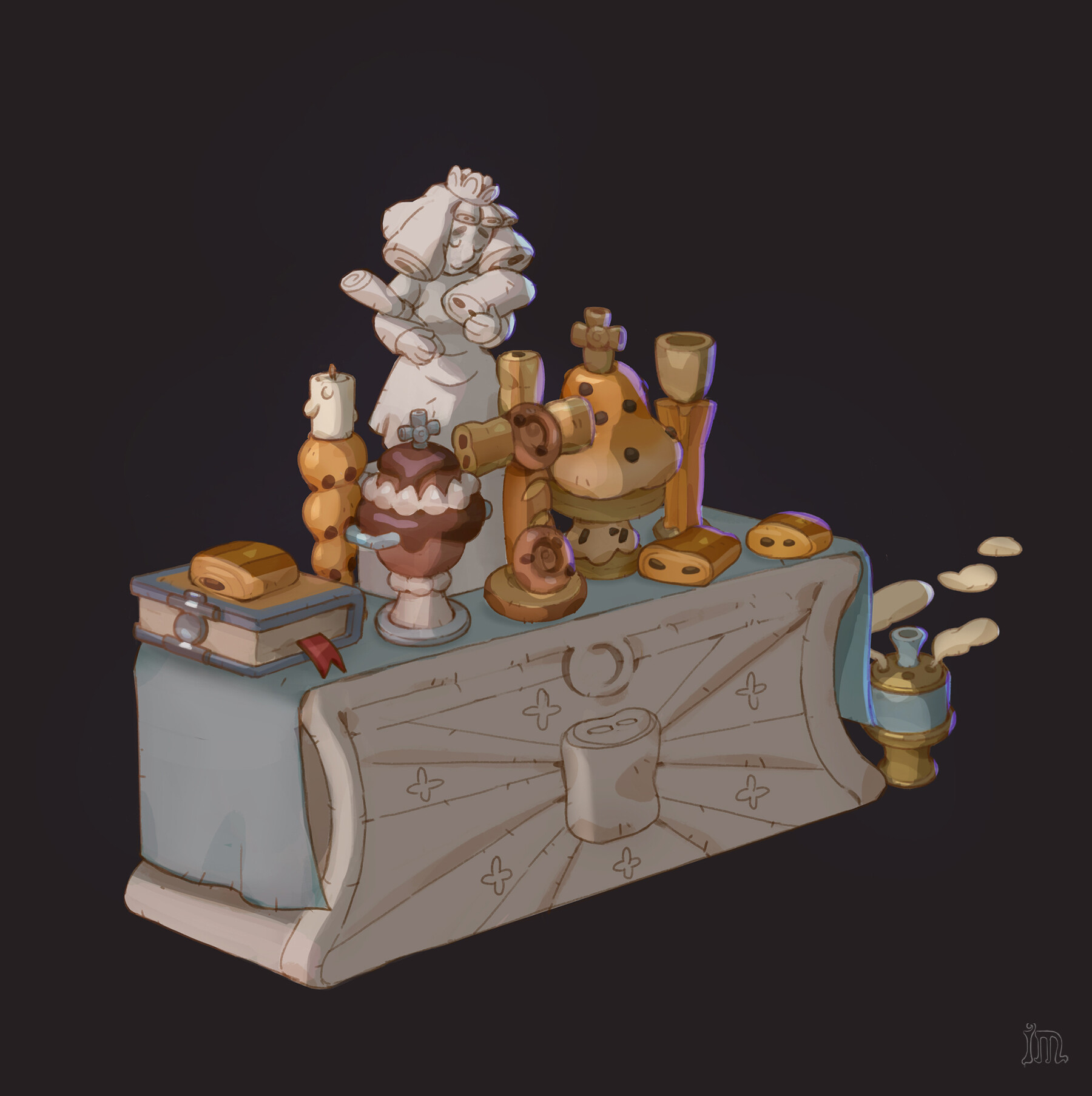 ArtStation - The altar of St Viennoiserie- Saltenpepper style