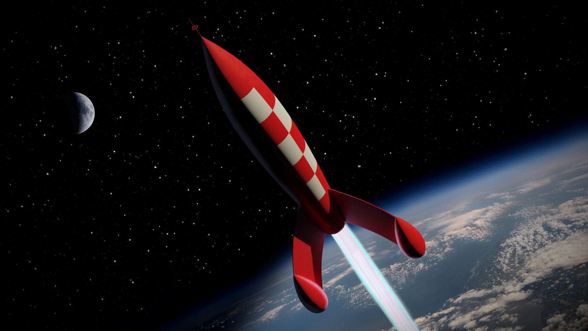 ArtStation - Tintin Explorers on the Moon