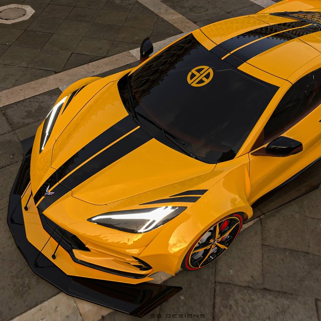 ArtStation - THE HOT CHEVROLET CORVETTE C8