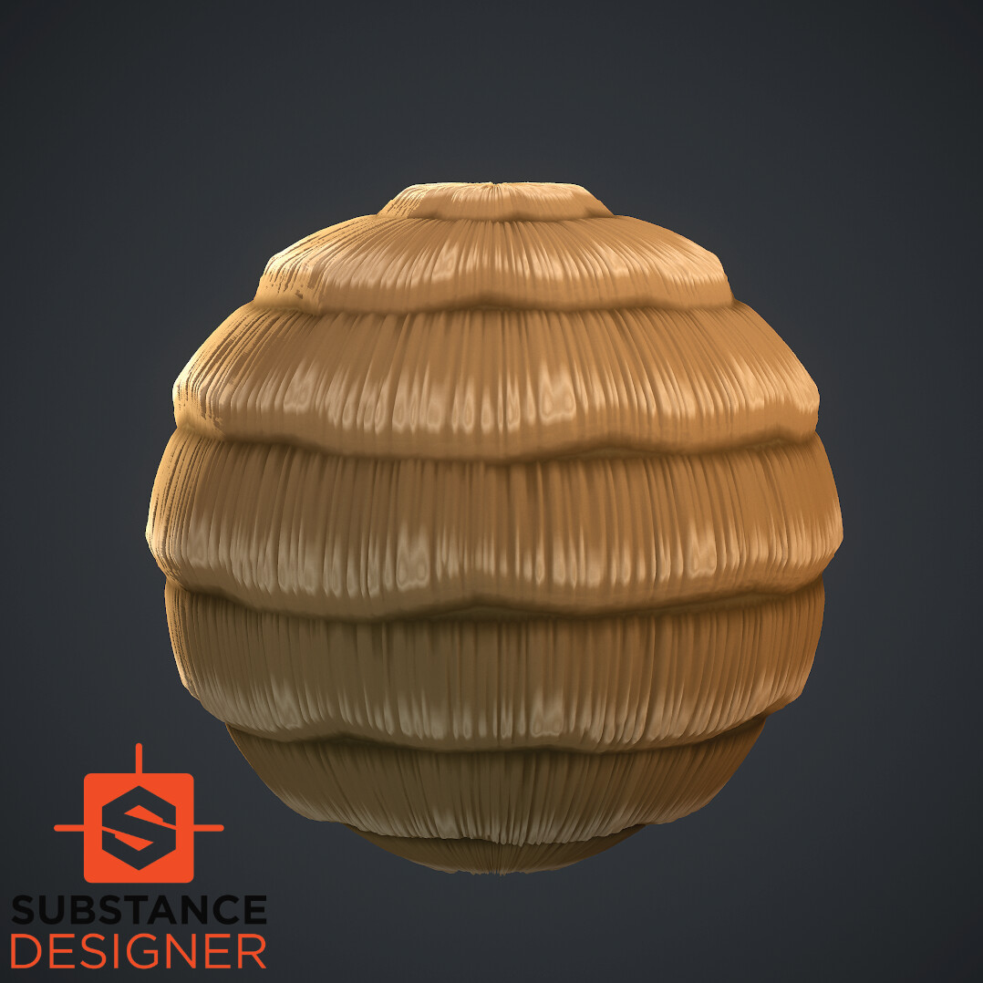 ArtStation - Stylized Thatch Roof Material