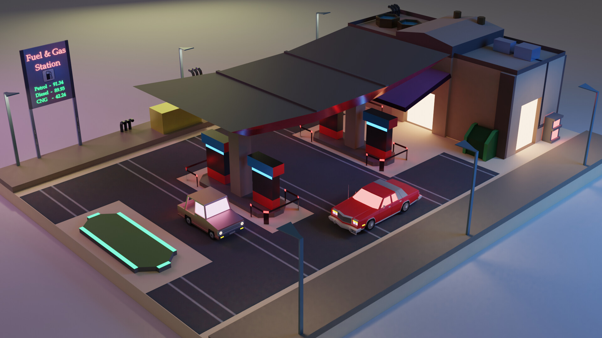 ArtStation - Fuel & Gas Station