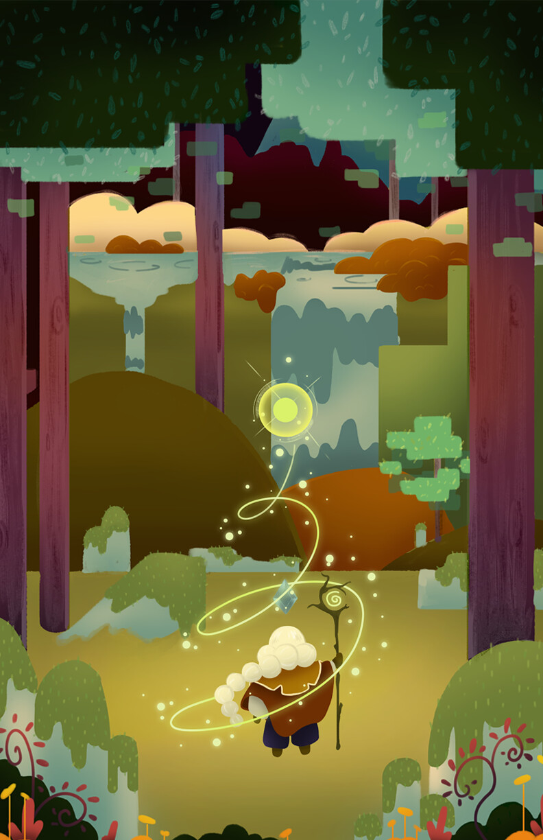 ArtStation - Faded Grove Poster Illustration