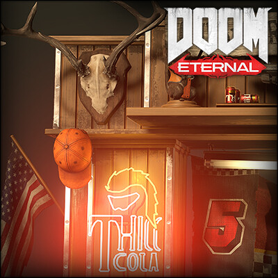 ArtStation - DOOM ETERNAL - Mullet Slayer Podium